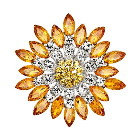 Besufy Women Brooch Pin Flower Brooch Rhinestone Jewelry for Wedding ...