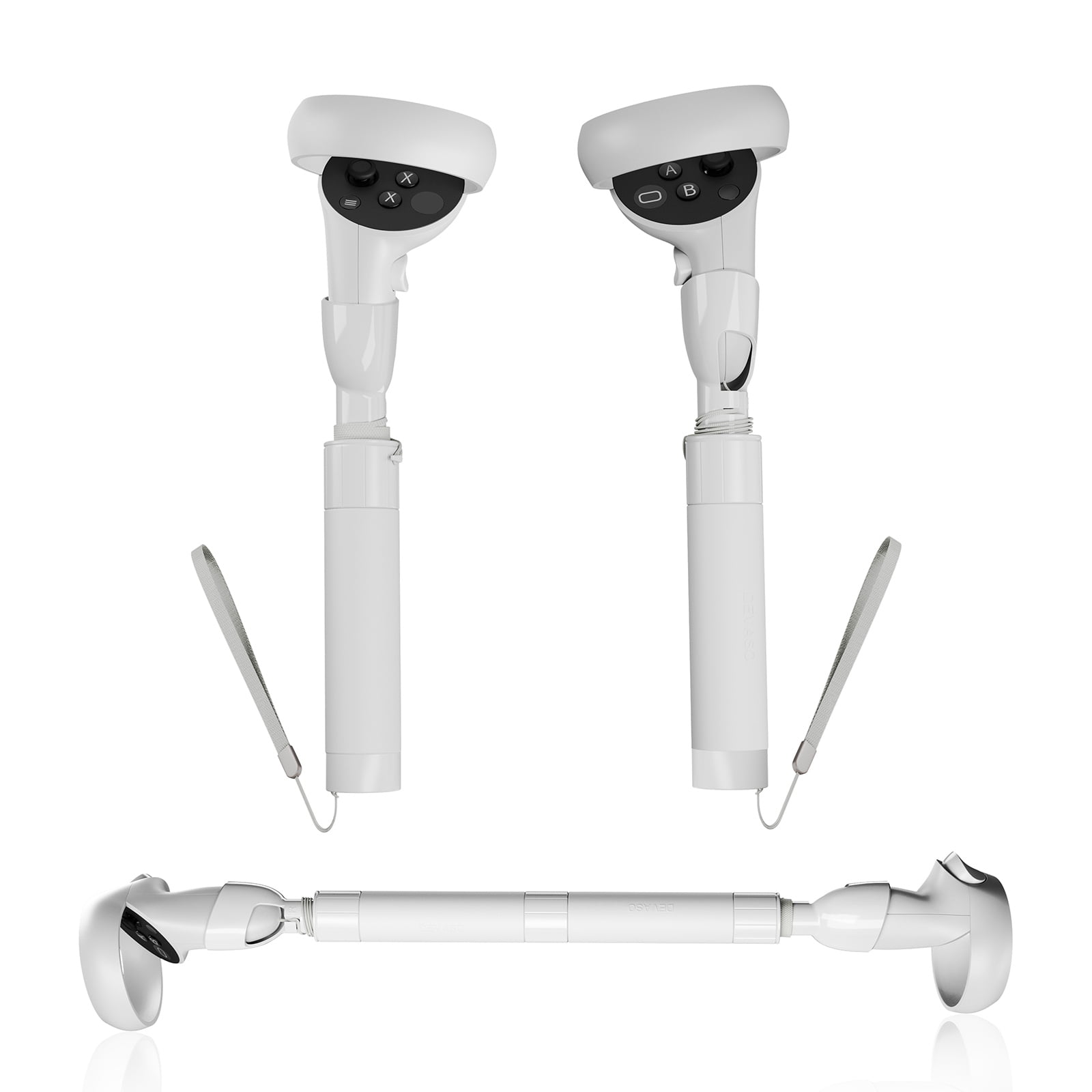BeswinVR VR Game Controller Handle Extension Grips, White, Compatible ...
