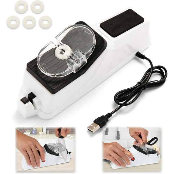 Besynersharp Pro Electric Knife Sharpener, USB Double Sided Sharpener ...