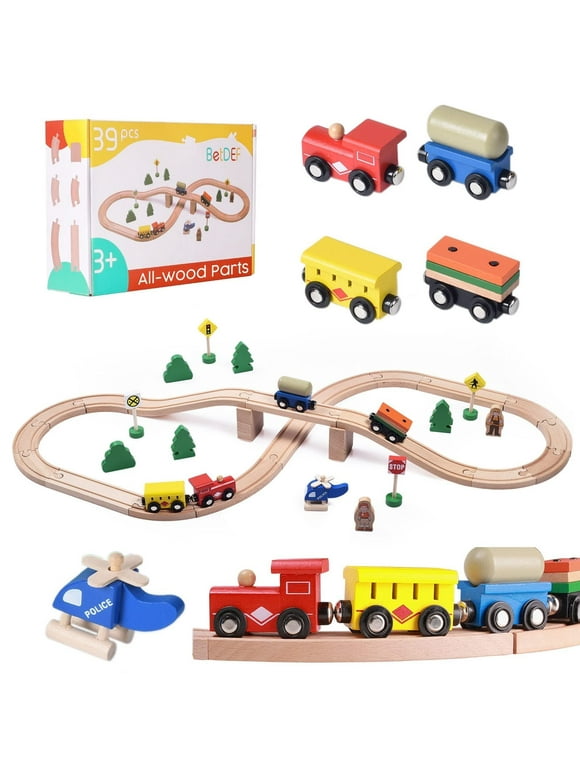 Best Rated and Reviewed in Wooden Train Sets - Walmart.com