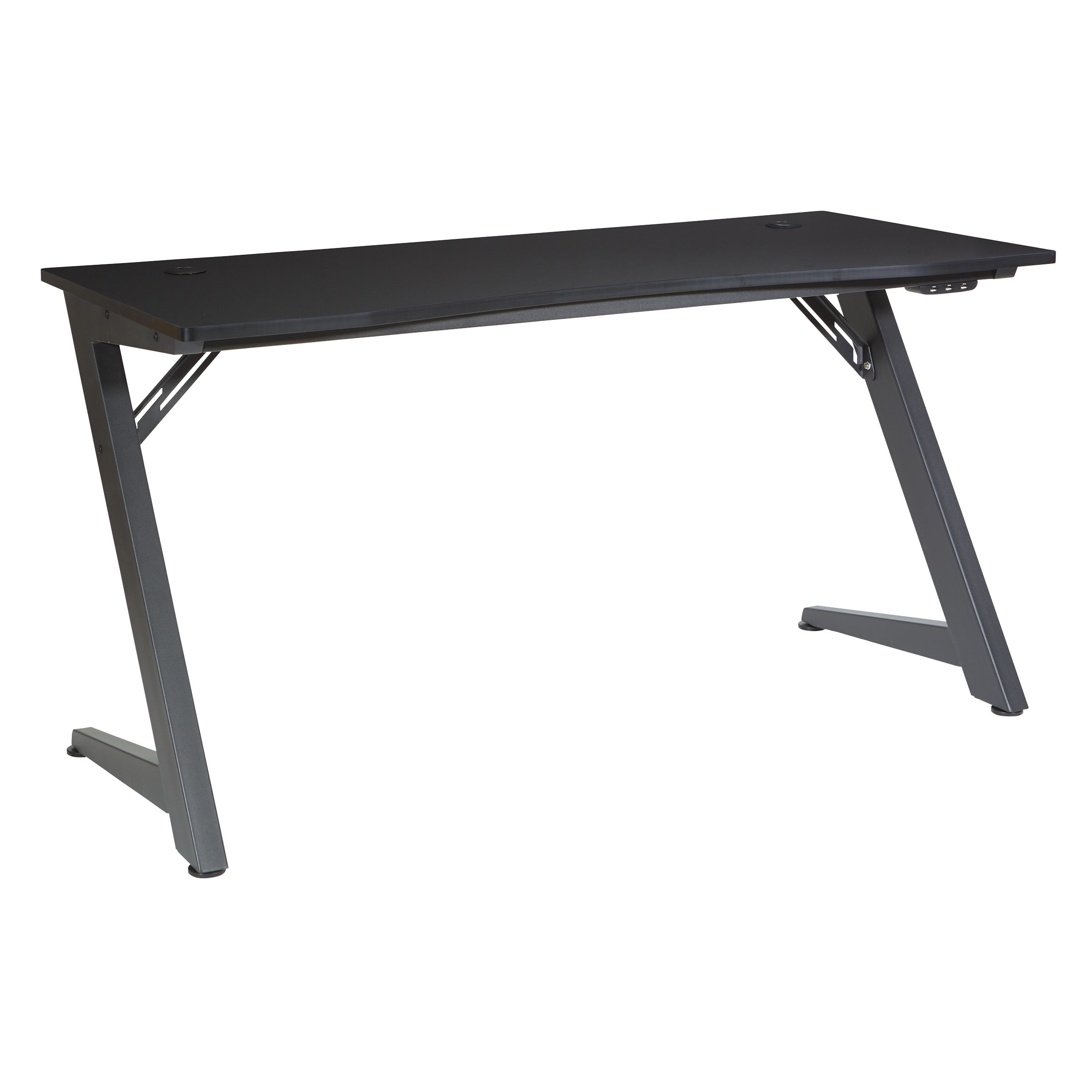 Beta Battlestation Gaming Desk with Black Carbon Top and Black Steel ...
