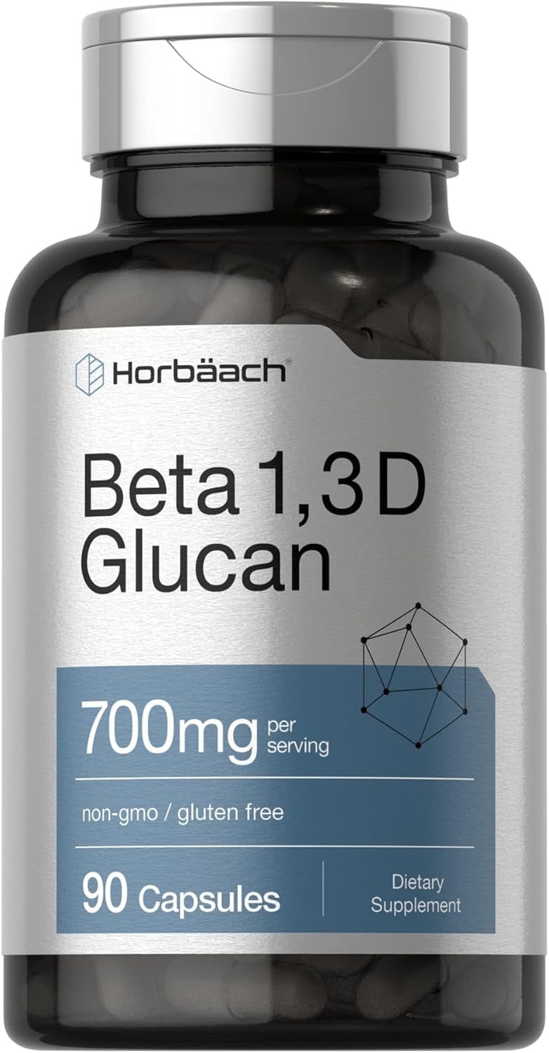 Horbaach Beta Glucan 1,3/1,6 D-Glucan 700 mg Capsules Support Healthy ...