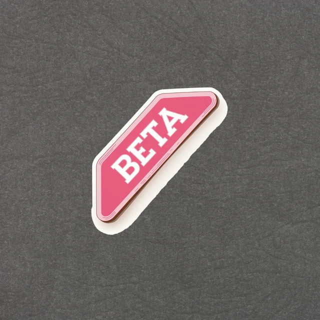 Beta Sticker Pink Greek Letter Sorority Decal For Laptops Water Bottles ...