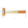 Beta Tools USA 013900022 1390 22 mm. Soft Face Hammer With Wooden Shaft ...