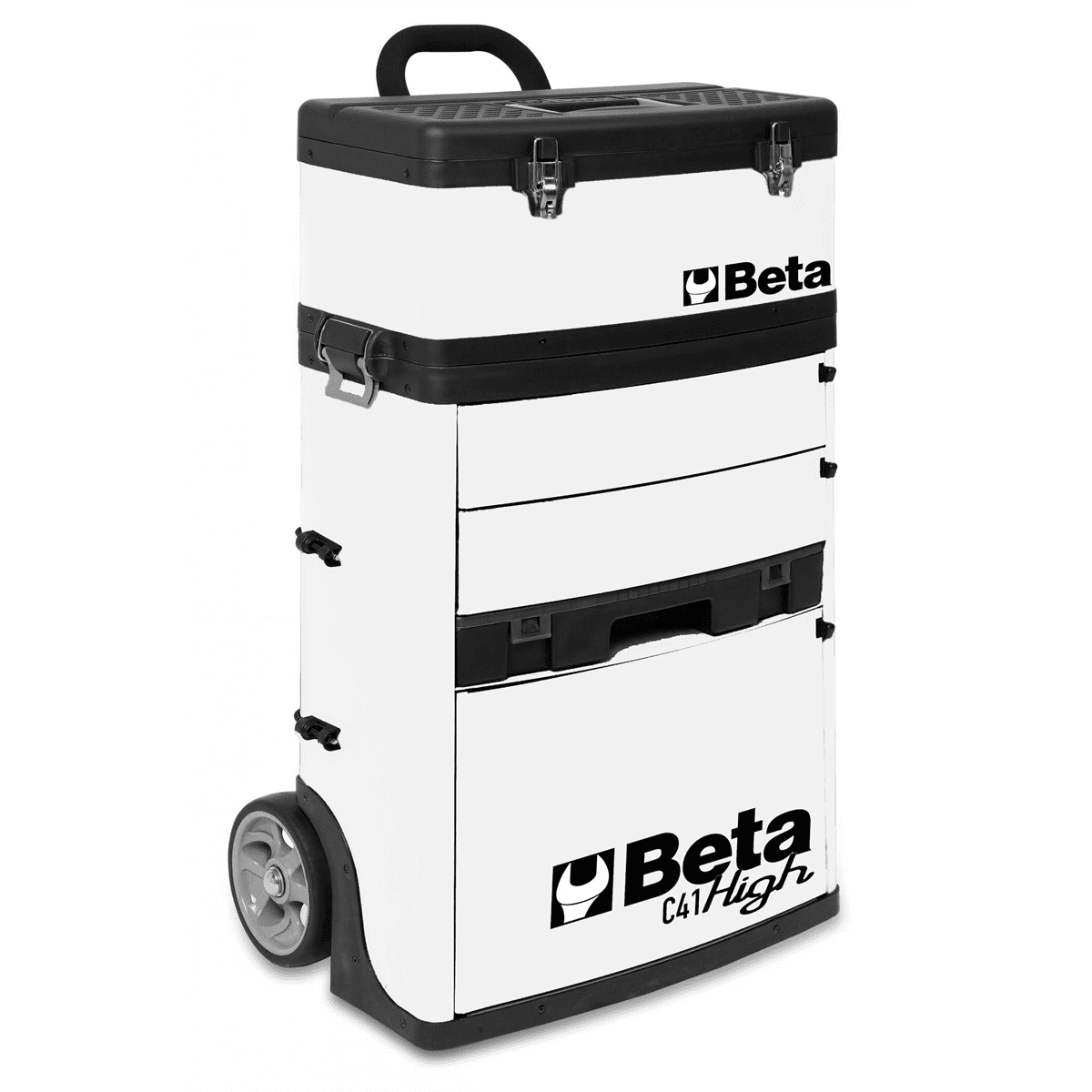 Beta Tools USA 21 in. Mobile Tool Utility Cart with 3 Slide-Out Drawers ...