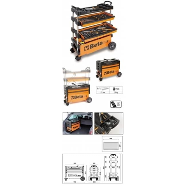 Beta Tools USA C27 S-Folding Tool Trolley - Walmart.com