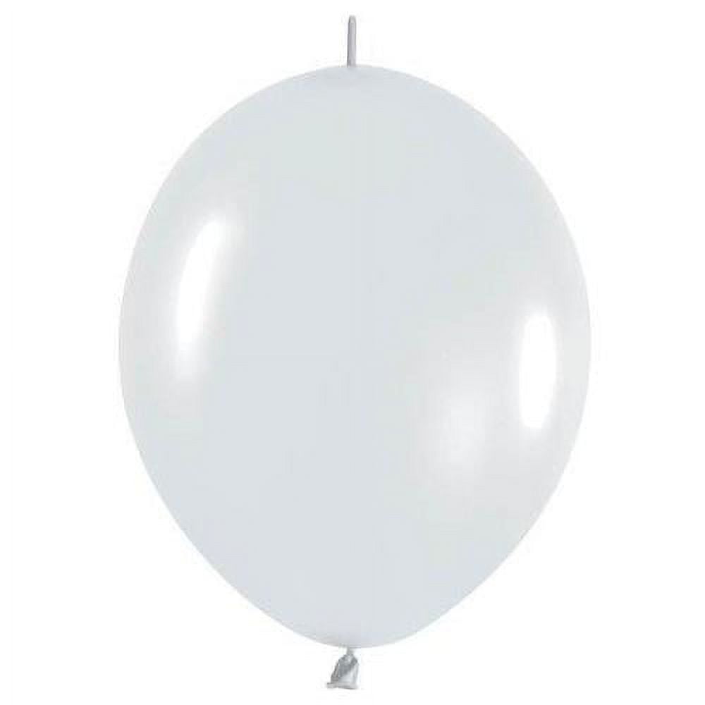 12" Fashion White Link O Loon Balloons, Pack/50 - Walmart.com