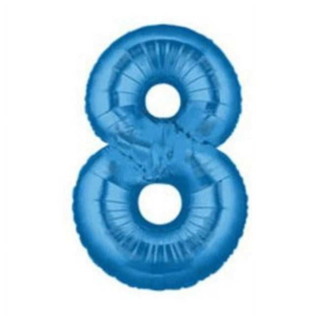 40 inch Number 8 - Blue Megaloon Betallic Foil Mylar Balloon - Party ...