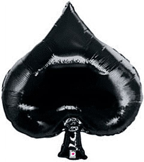 Betallic Black Gamble Casino Spade 35" Foil Large Balloon - Walmart.com