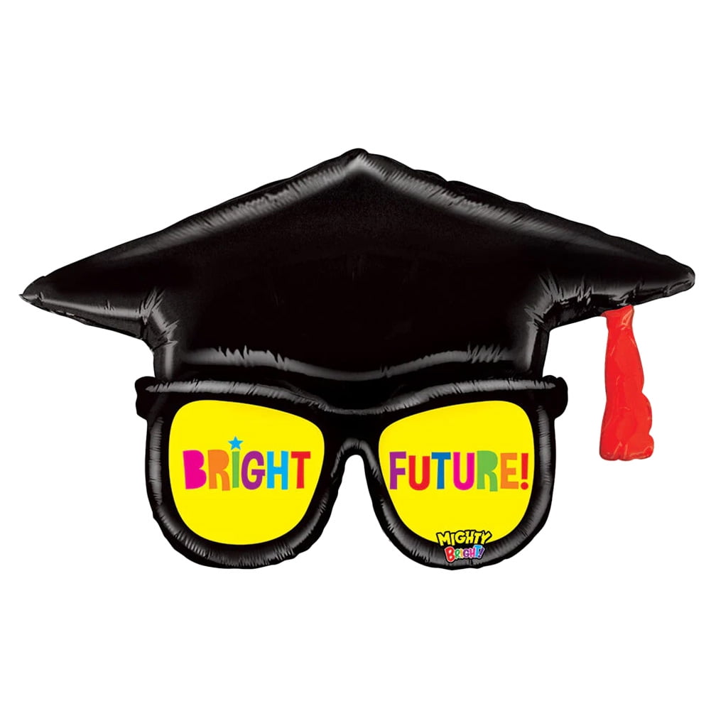 Betallic Mighty Grad Glasses & Cap Giant Graduation 39IN Jumbo Shape ...