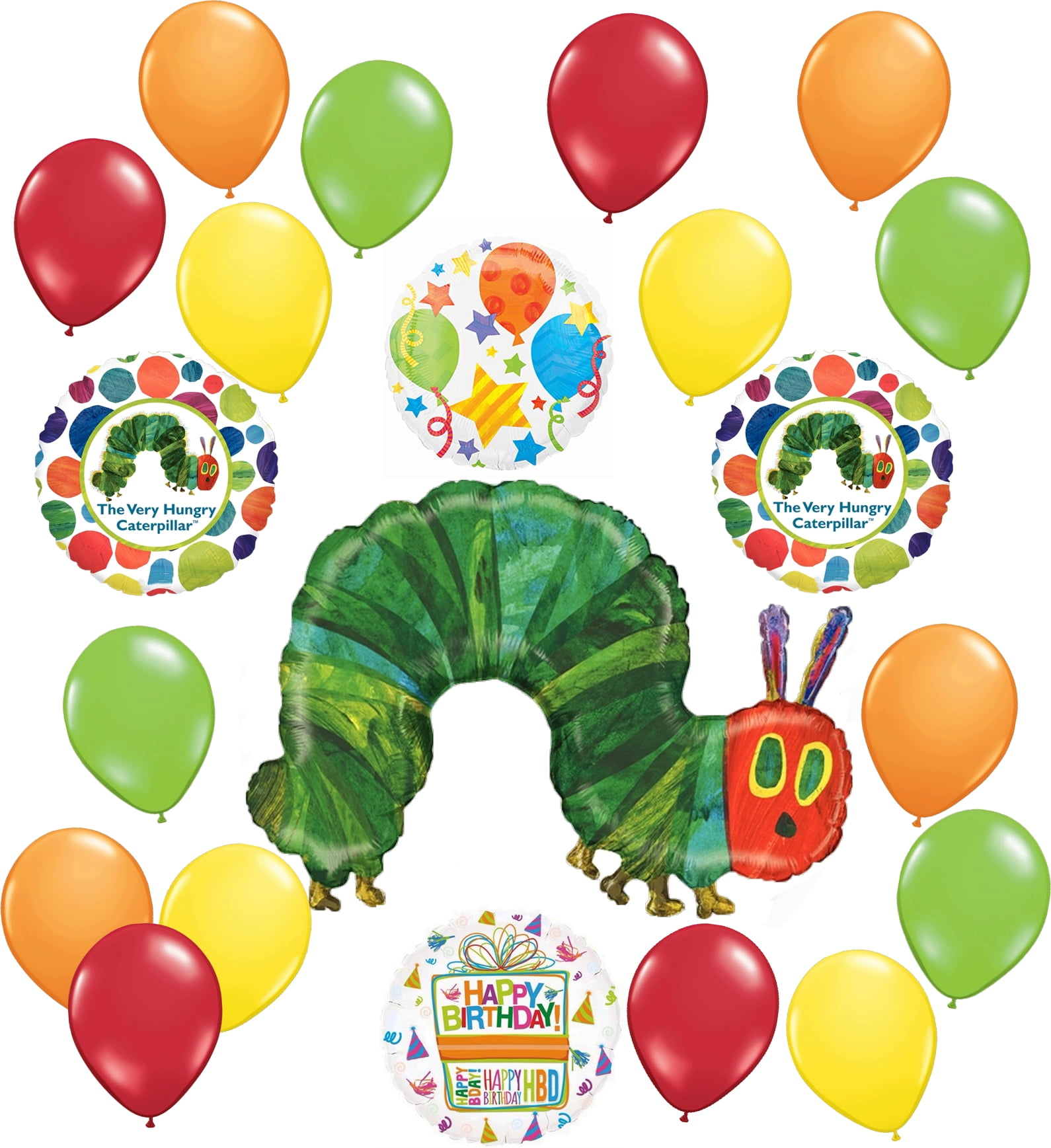 Betallic Very Hungry Birthday Catepillar Party Supplies 21 pc Foil and ...