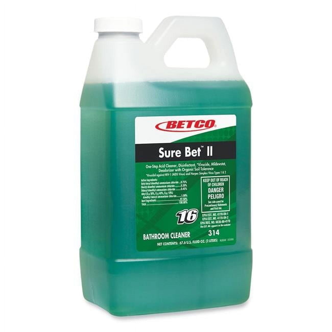Betco 67.6 oz in. Citrus Scent Sure Bet II Foaming Disinfectant - 4 per ...