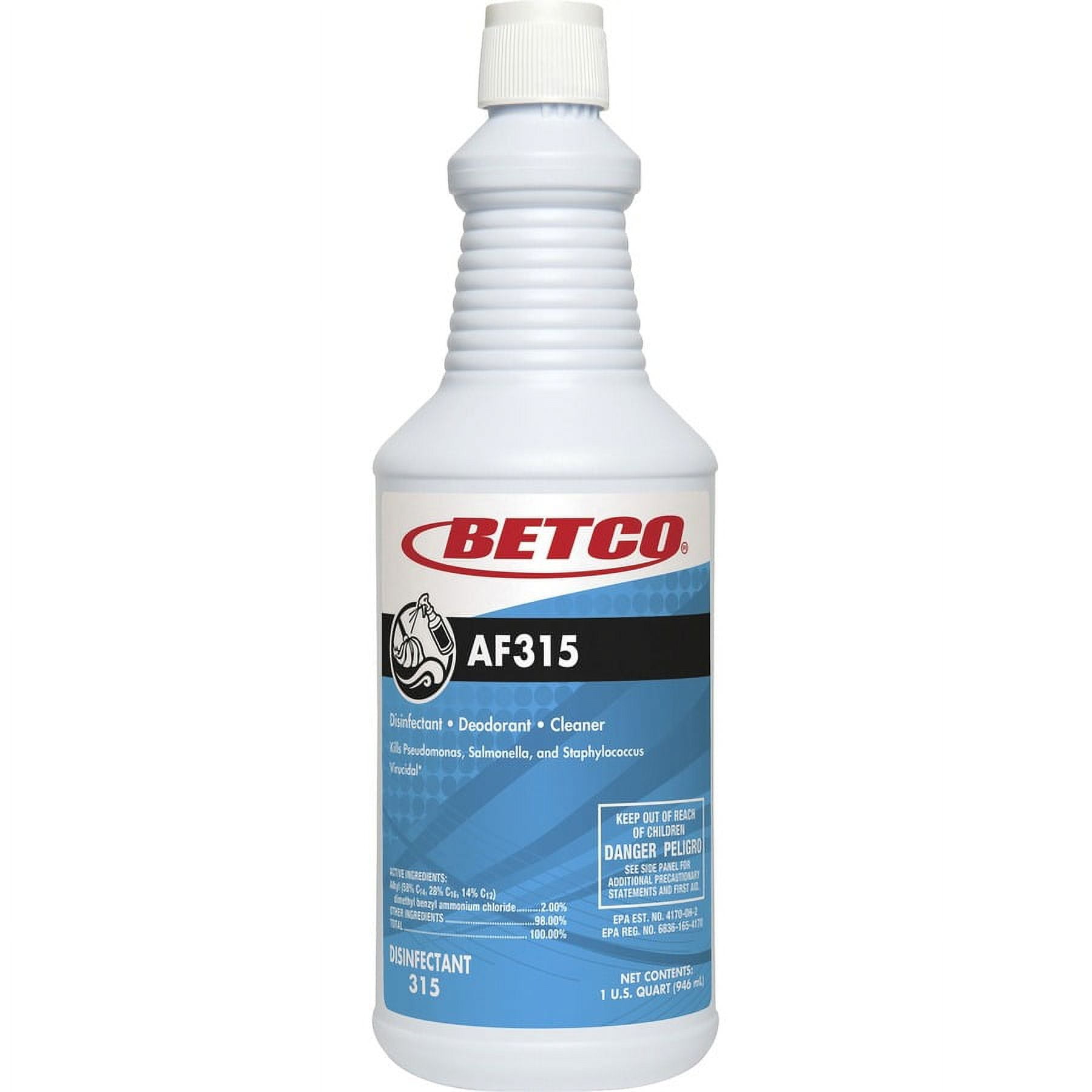 Betco AF315 Disinfectant Cleaner - Concentrate - 32 fl oz (1 quart ...