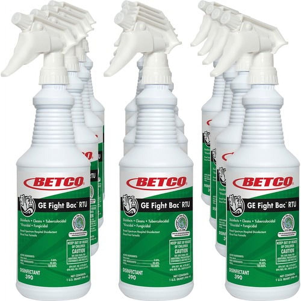 Betco Fight Bac RTU Disinfectant - Ready-To-Use - 32 fl oz (1 quart ...