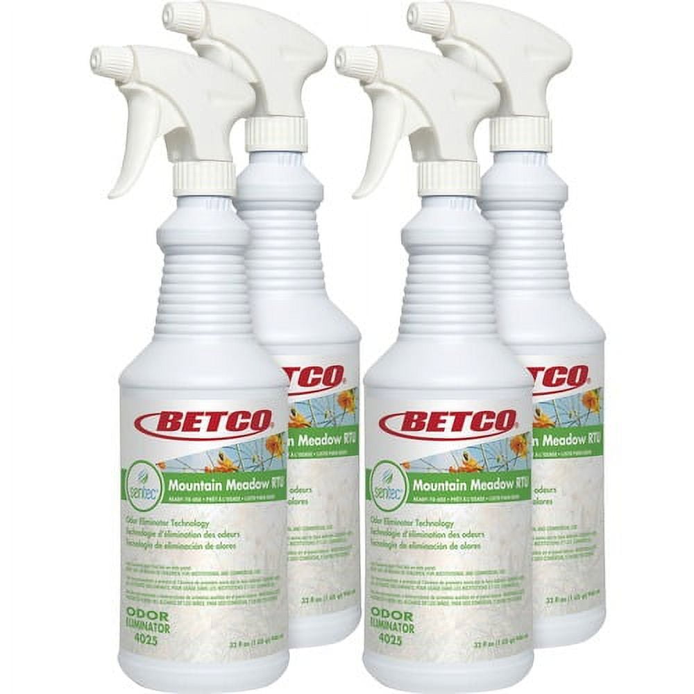 Betco RTU Malodor Eliminator Mountain Meadow - Ready-To-Use Liquid - 32 ...