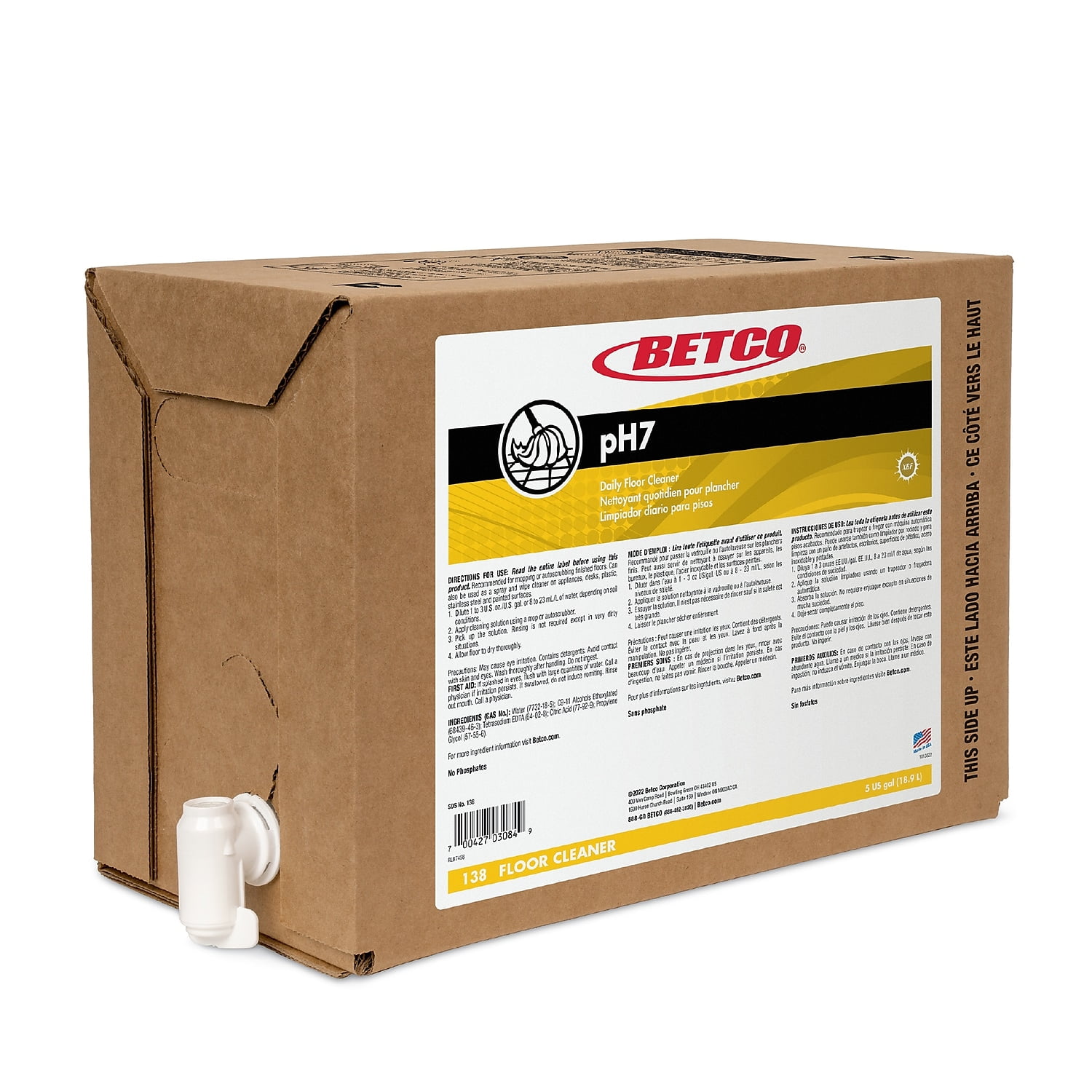 Betco pH7 Floor Cleaner (1380500) - Walmart.com