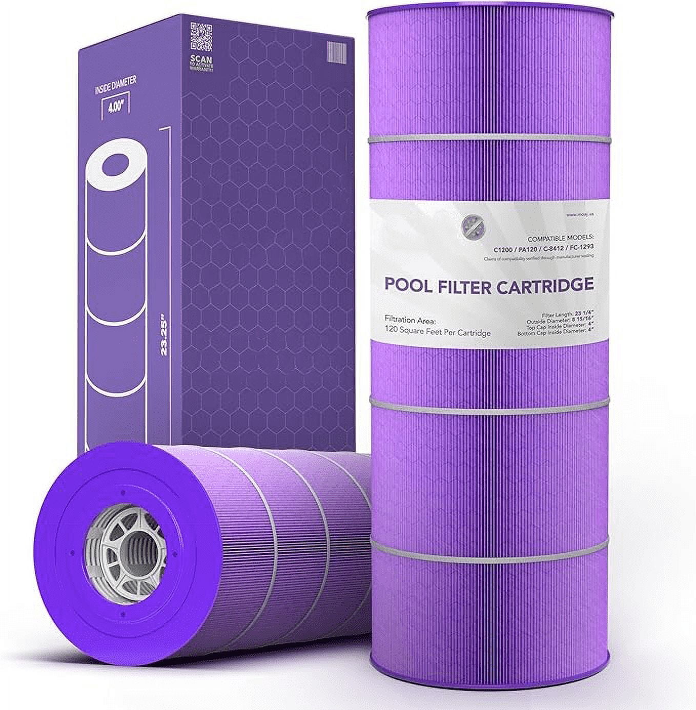 Betcozy Pool Filter Cartridge, 4-Pack, Compatible with Hayward, Filbur ...