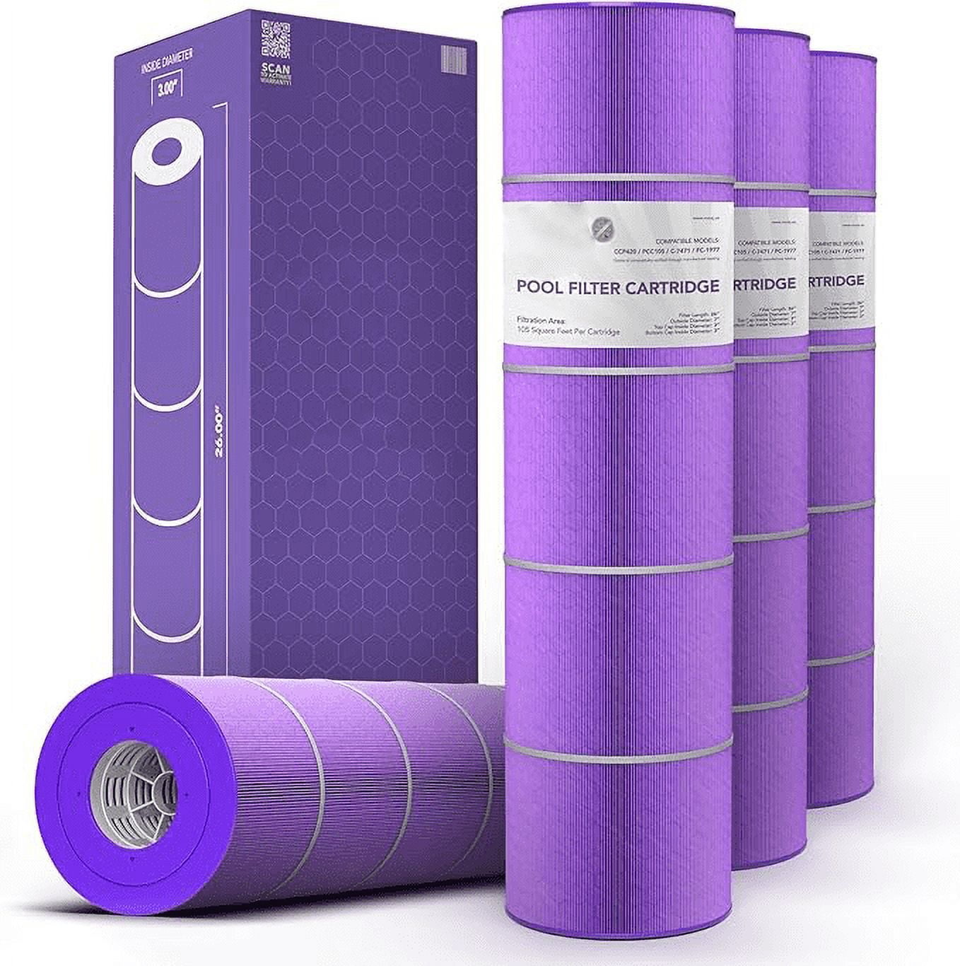 Betcozy Pool Filter Cartridge, 4-Pack, Compatible with Hayward ...