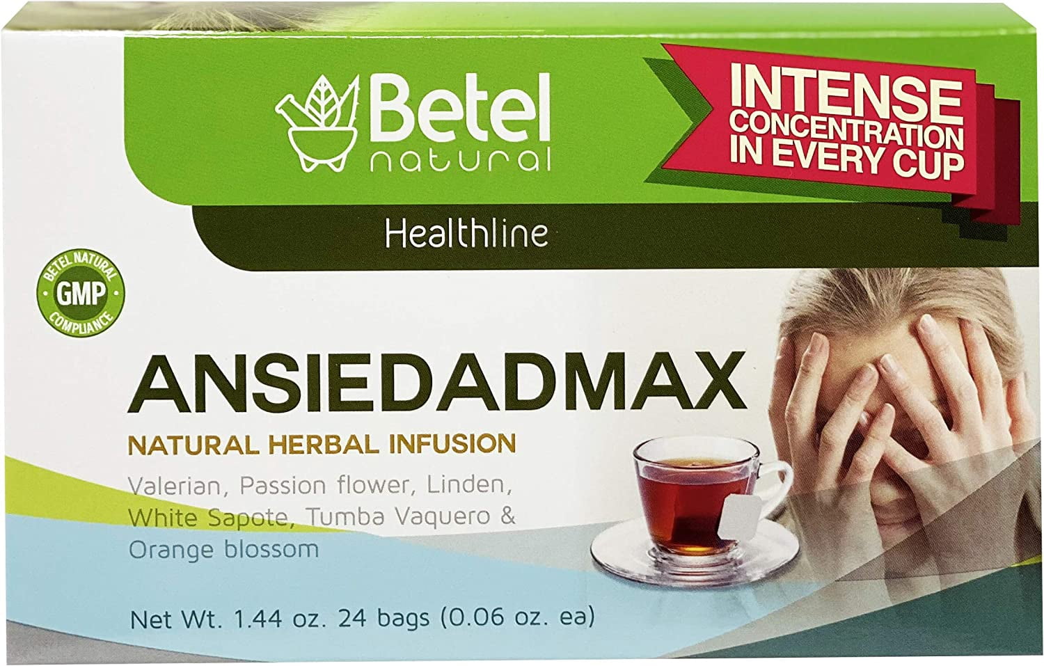 Betel Natural AnxietyZero Tea - Natural Herb Infusion - 48 g - 24 Bags ...