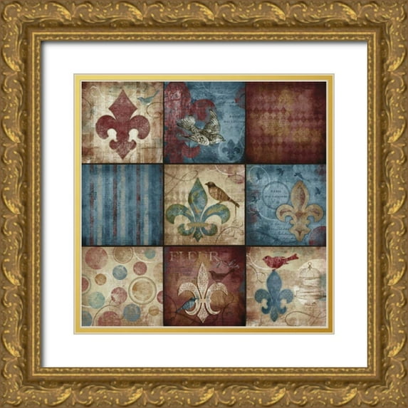 Beth Anne Creative 20x20 Gold Ornate Wood Framed with Double Matting ...