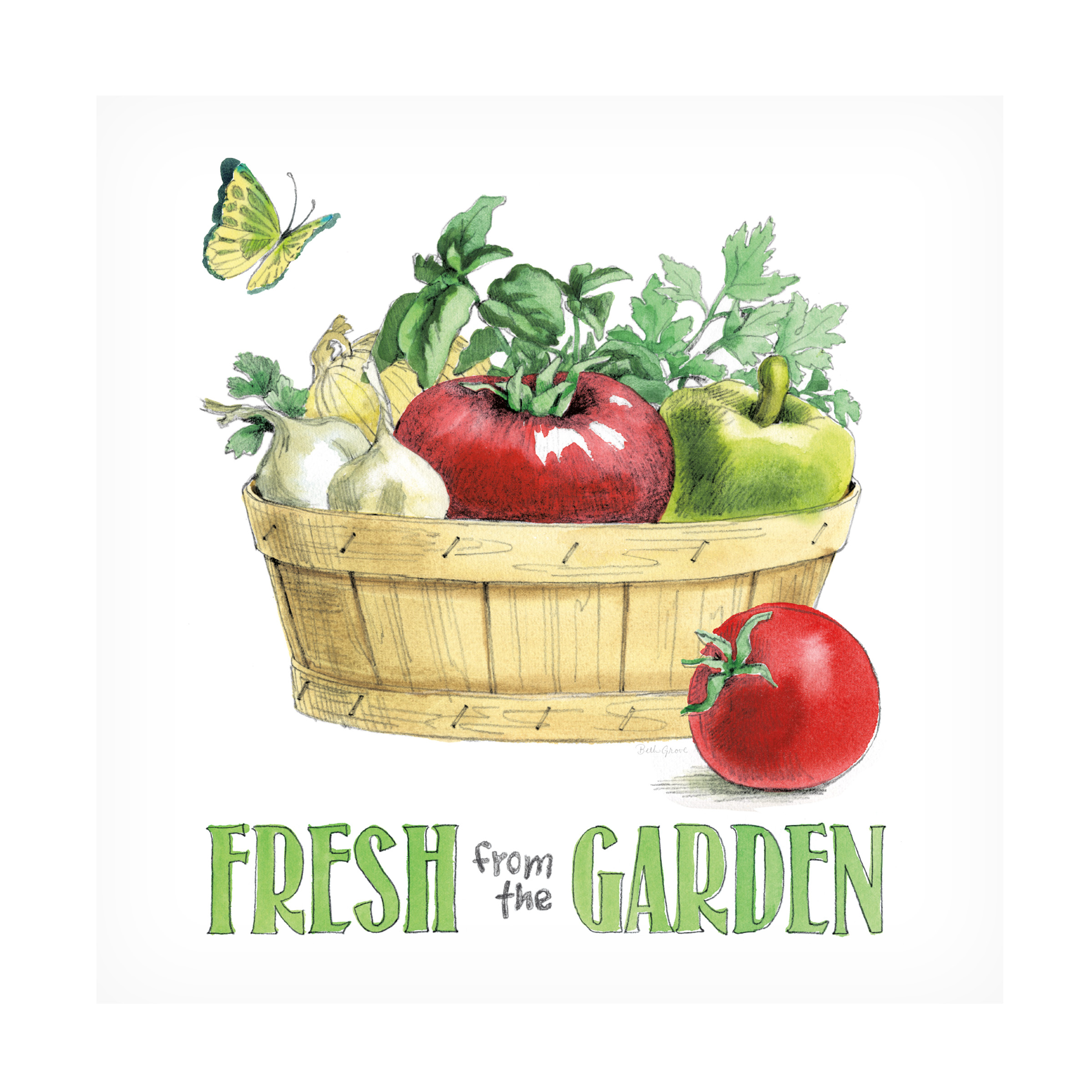 Beth Grove 'Fresh From The Garden I' Canvas Art - Walmart.com