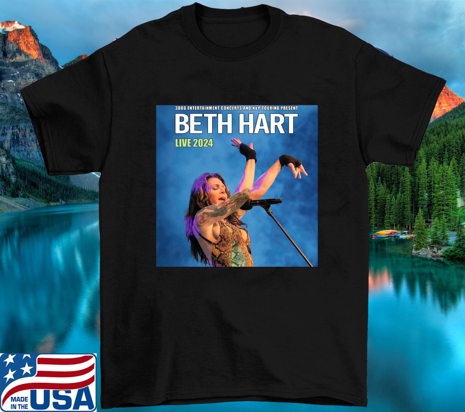 Beth Hart Live 2024 Tour Unisex Short Sleeve T Shirt Full Size S-5XL ...