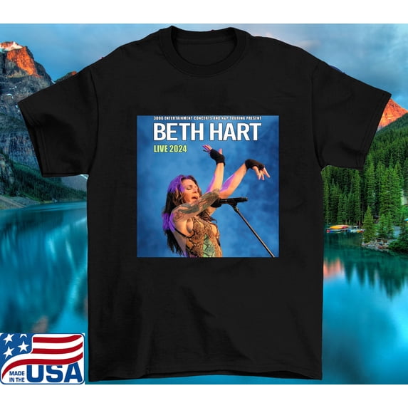 Beth Hart Live 2024 Tour Unisex Short Sleeve T Shirt Full Size S-5XL ...