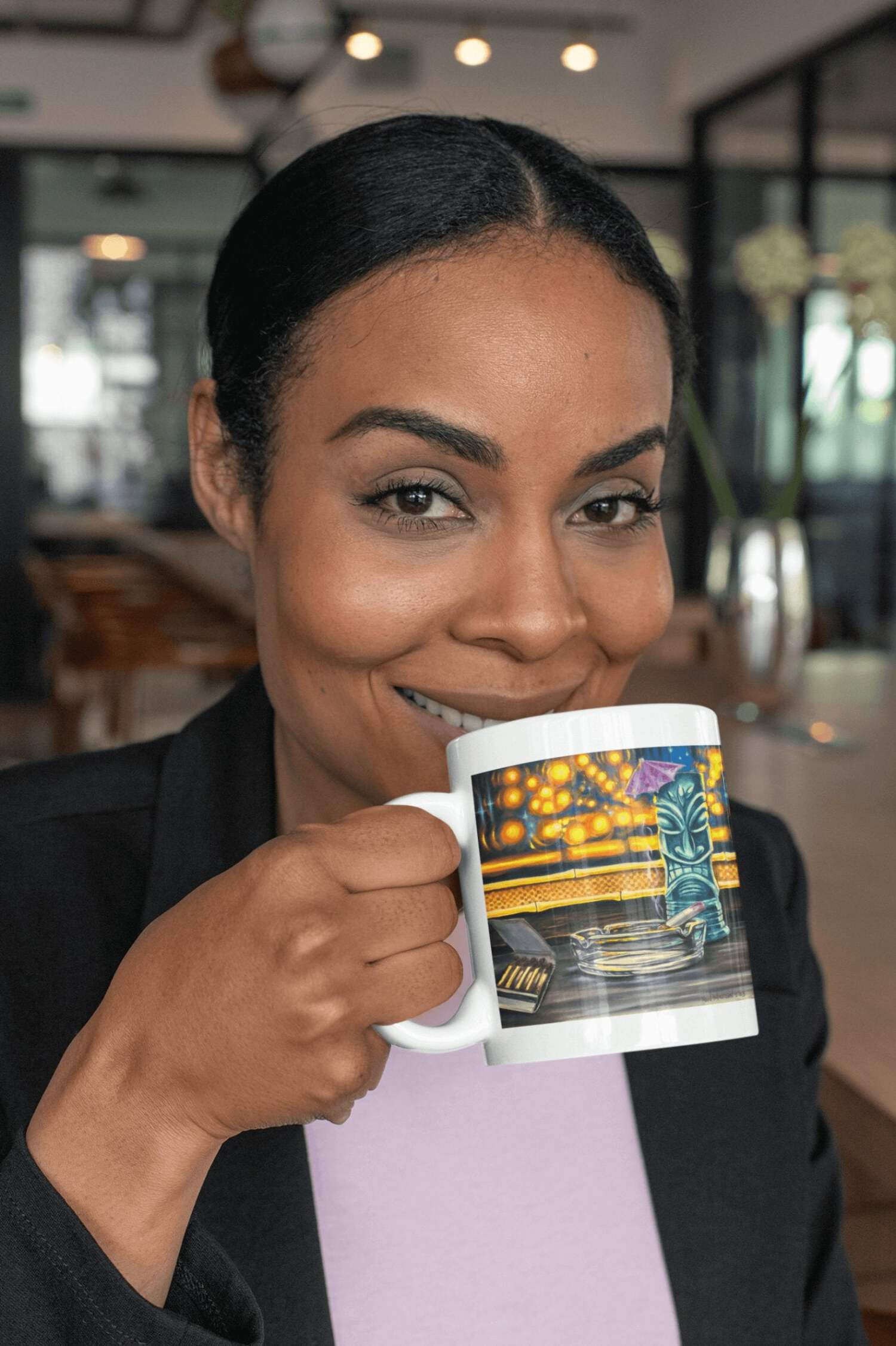 Beth stepped away coffee mug, tiki,tiki art, tiki bar, small business ...