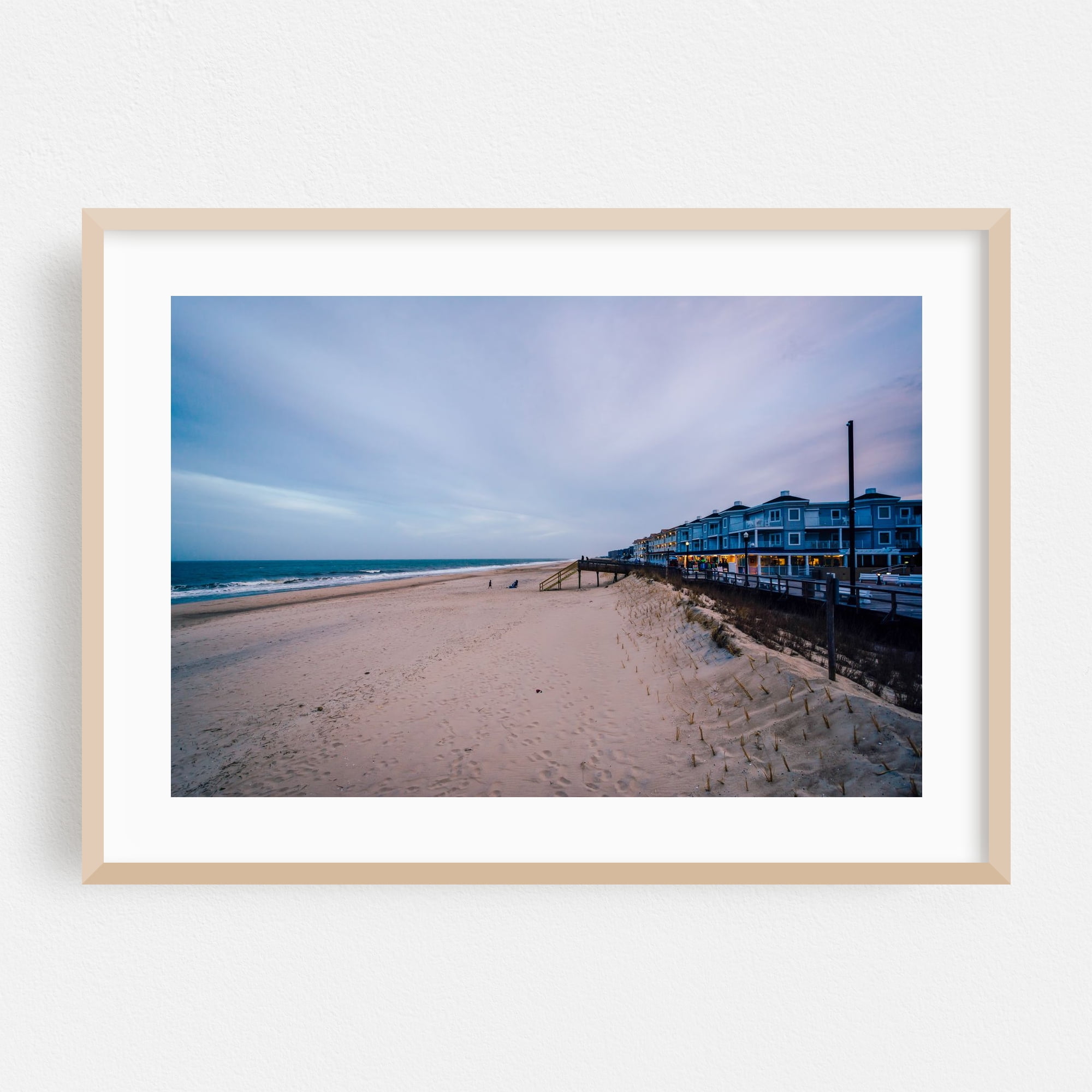 Bethany Beach - Bethany Beach Delaware Photography Oak Framed Wall Art ...