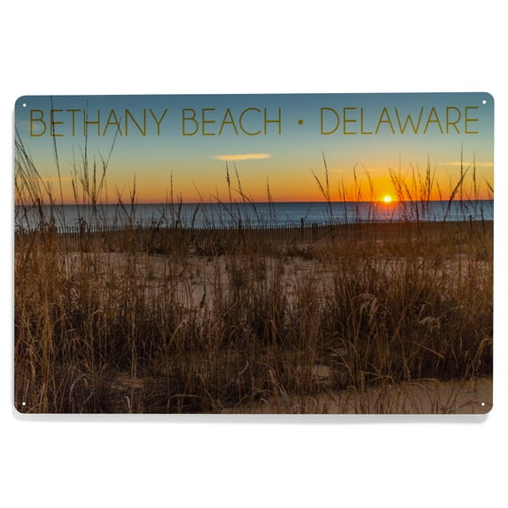 Bethany Beach, Delaware, Beach and Sunrise (12x18 Aluminum Art, Indoor ...