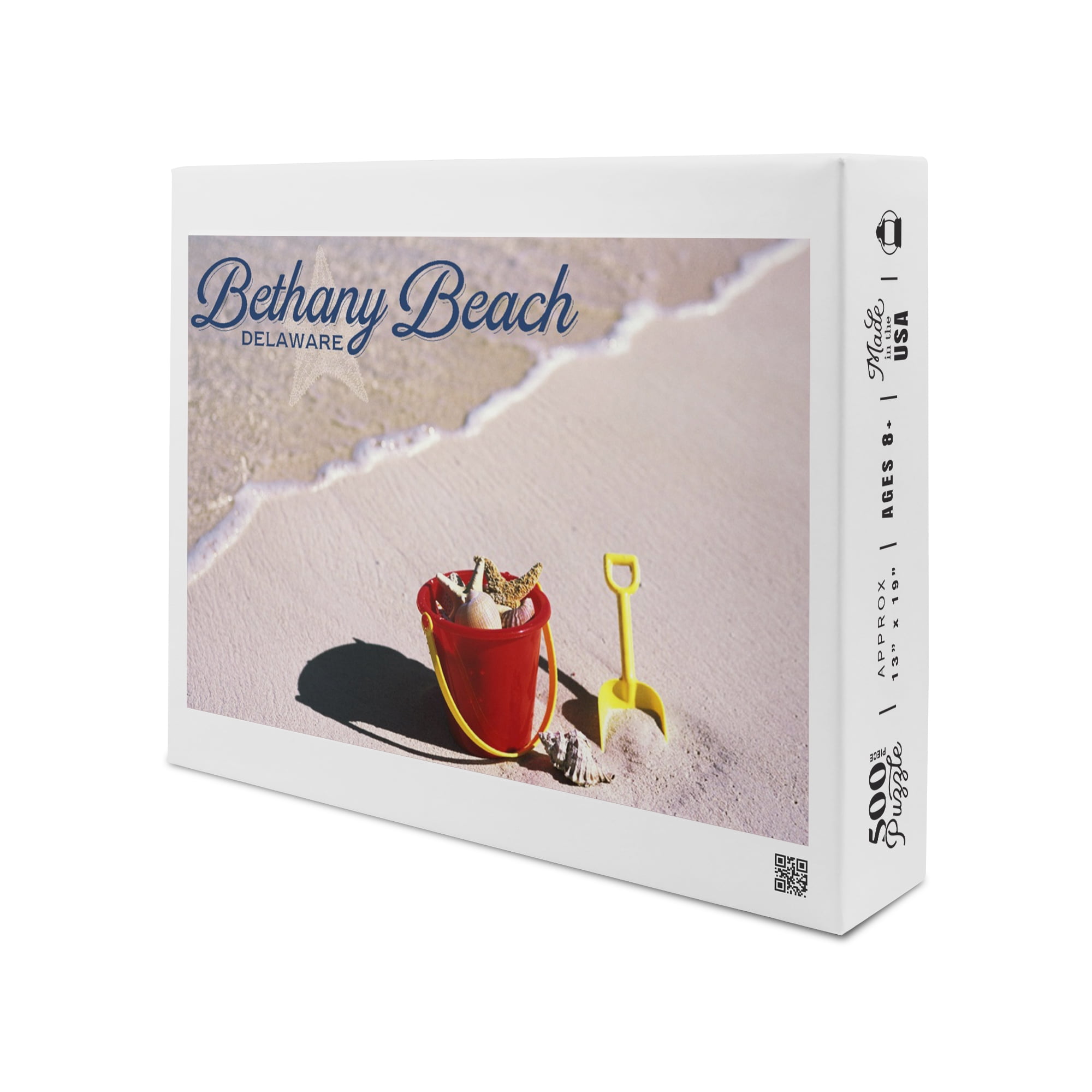 Bethany Beach, Delaware, Bucket and Shovel on Beach (19x27 inches ...