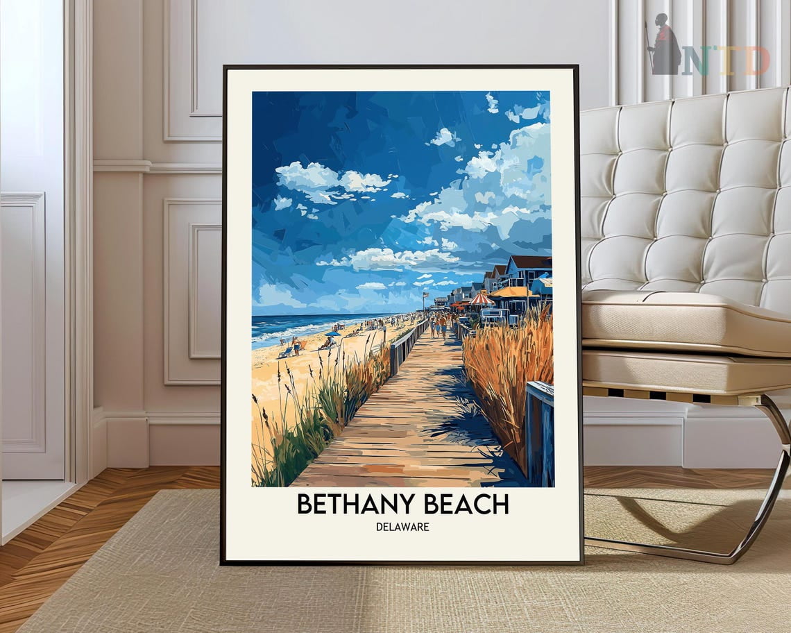 Bethany Beach Poster, Bethany Beach Print, Bethany Beachbethany Beach ...