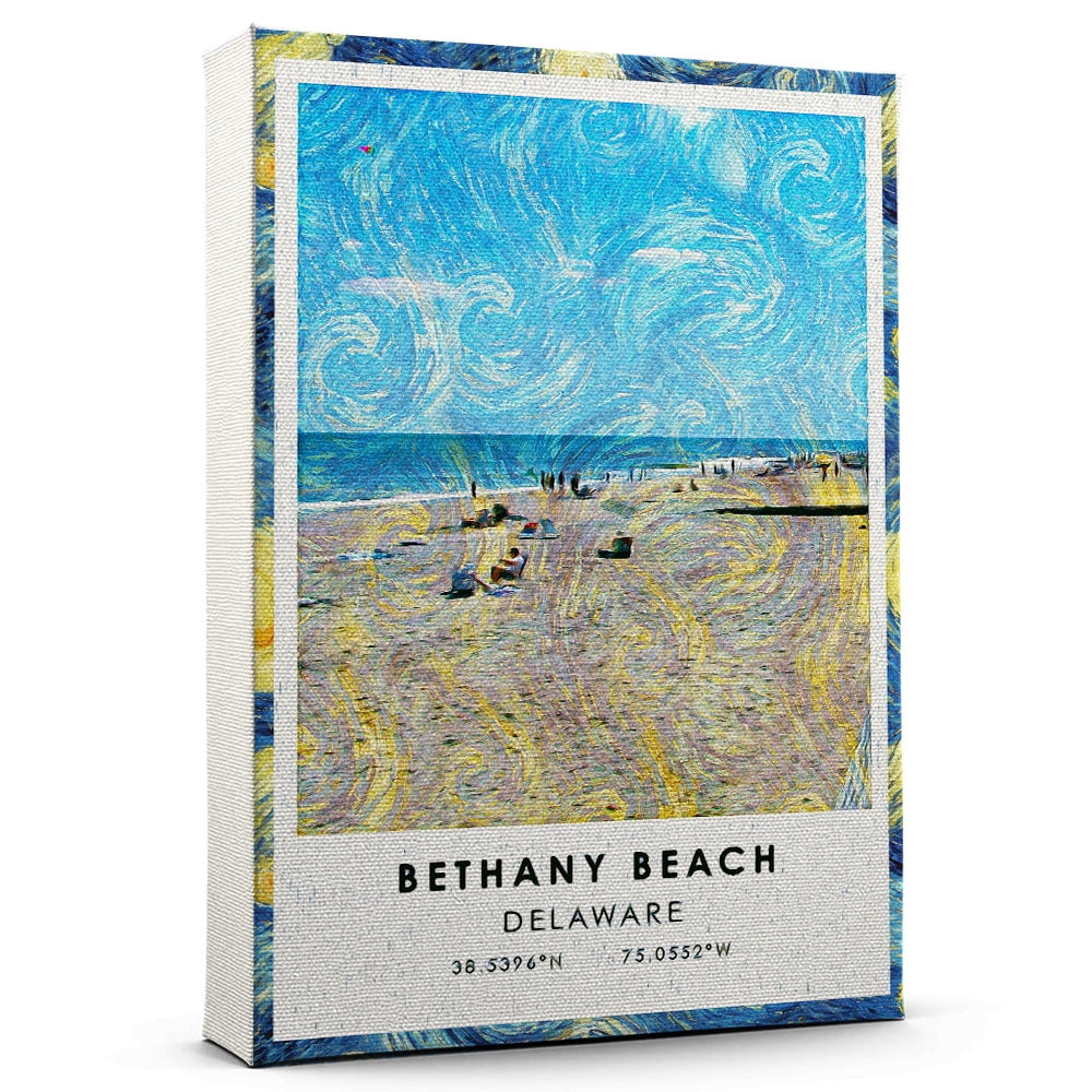 Bethany Beach Travel Canvas, Delaware Travel Art Canvas, Bethany Beach ...