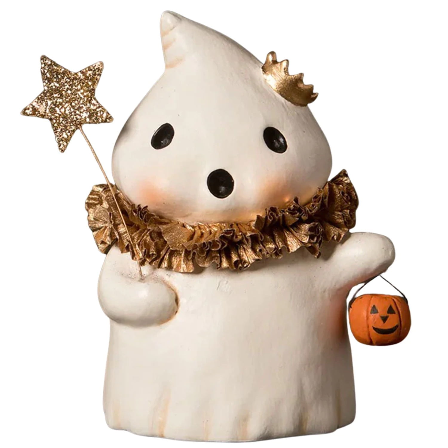 Bethany Lowe 4.5 Inch Princess Boo Resin Halloween Ghost Star Pumpkin ...