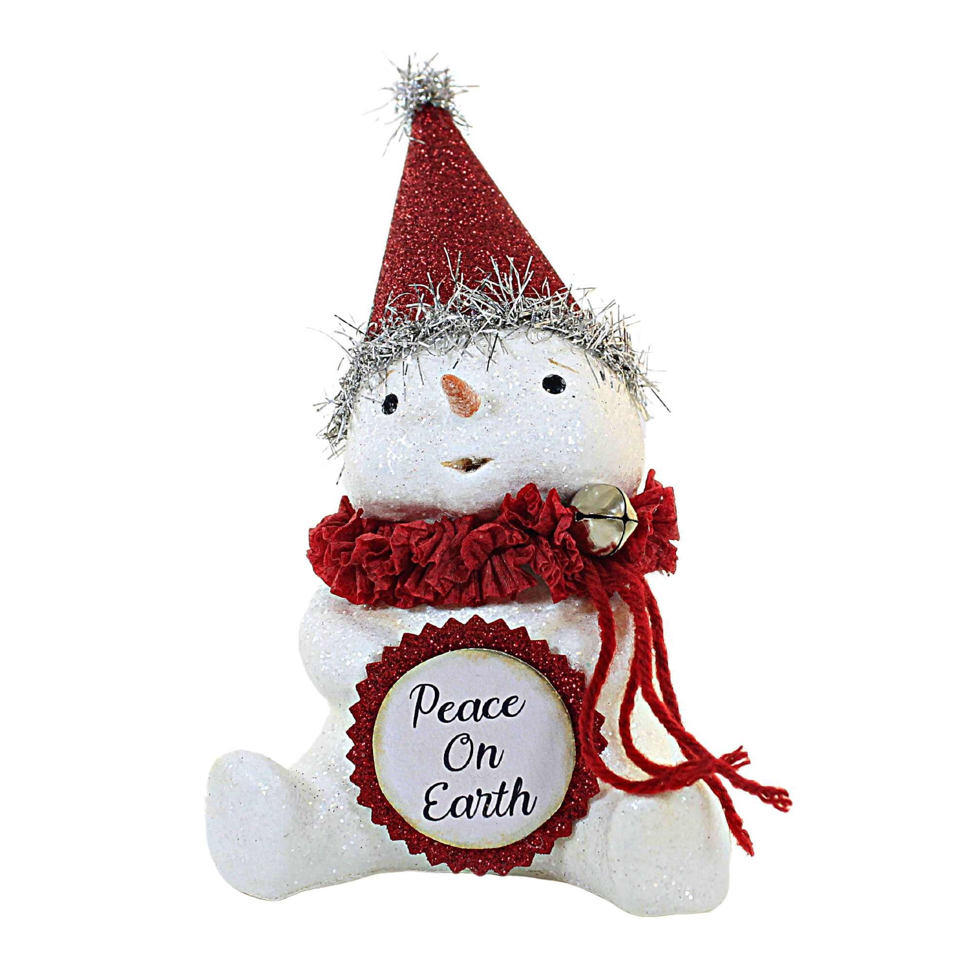 Bethany Lowe Peace On Earth Snowman - One Figurine 6.75 Inch, Polyresin ...