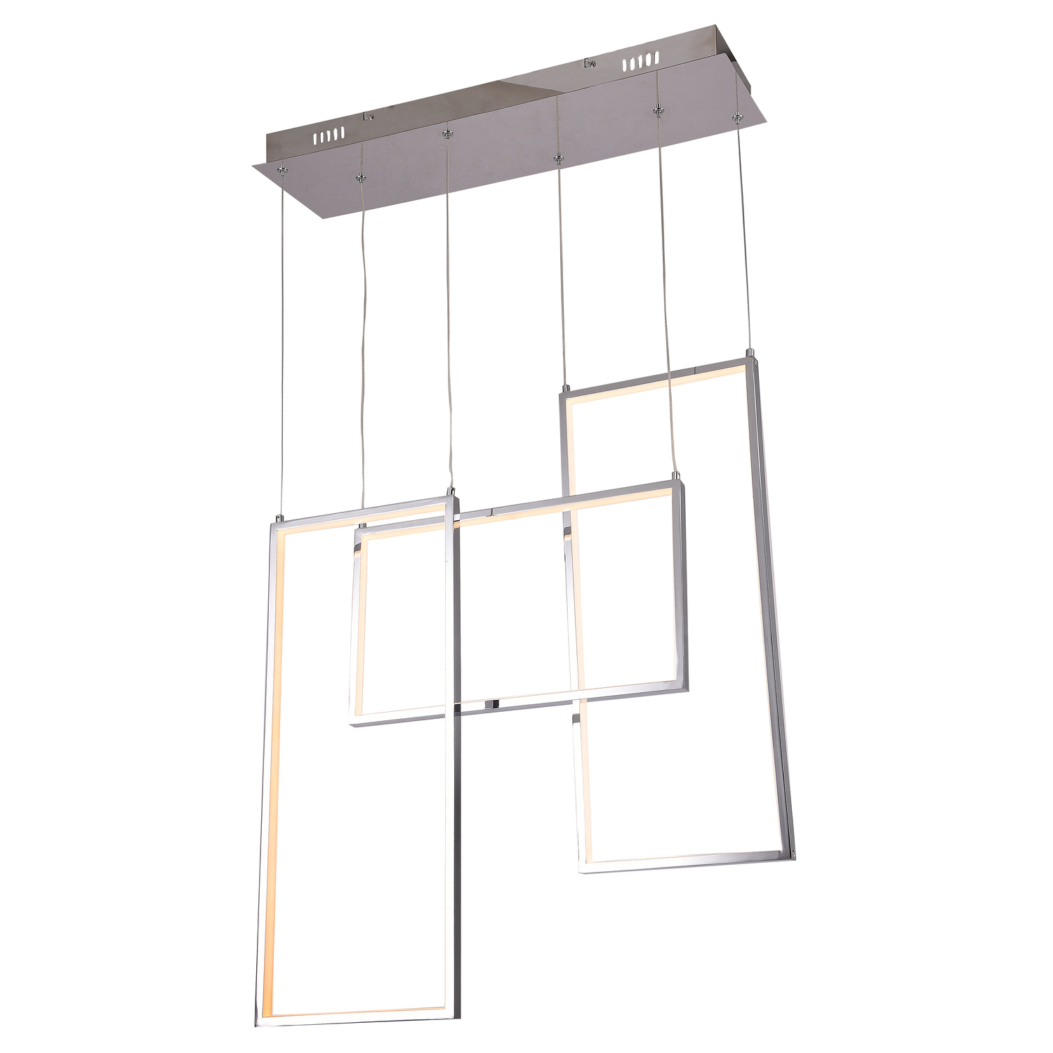 Bethel A CHROME STAINLESS STEEL FRAME BLOCK LED CEILING FIXTURE WITH A ...