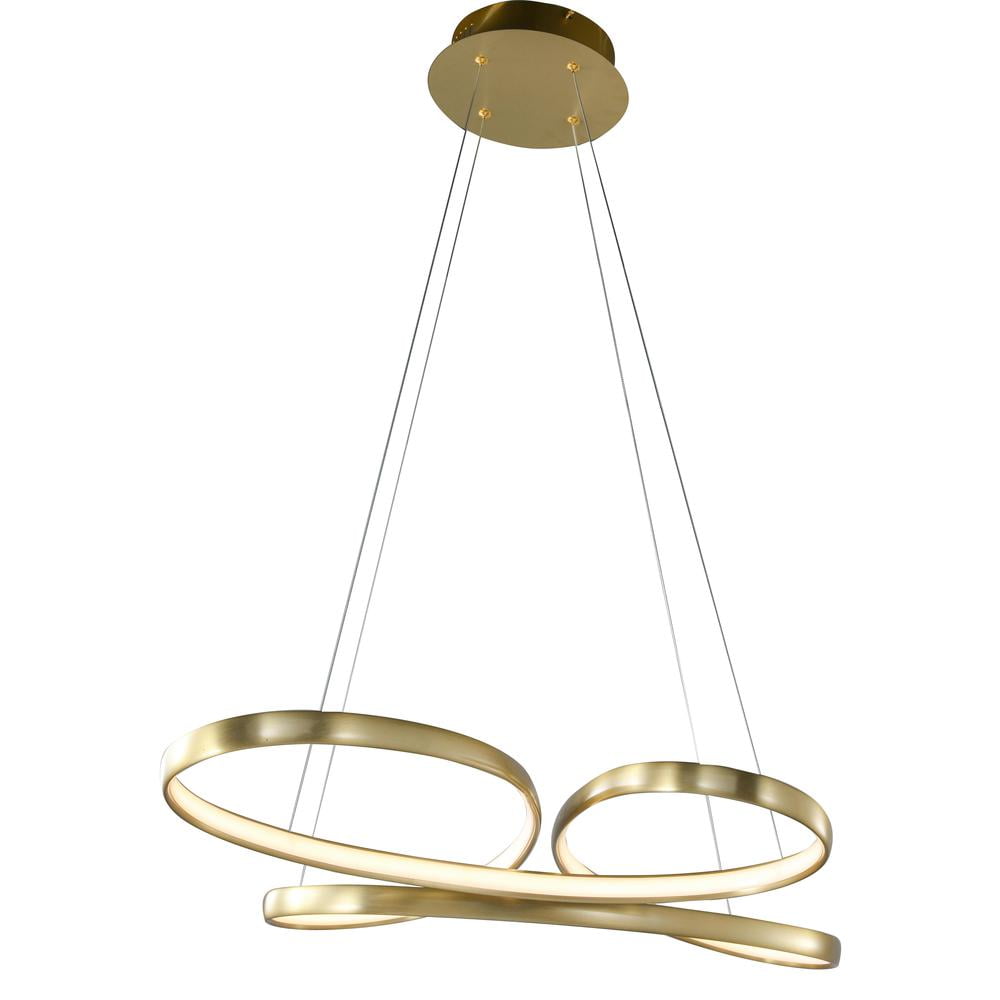 Bethel International LED Chandelier Gold Aluminum - Walmart.com