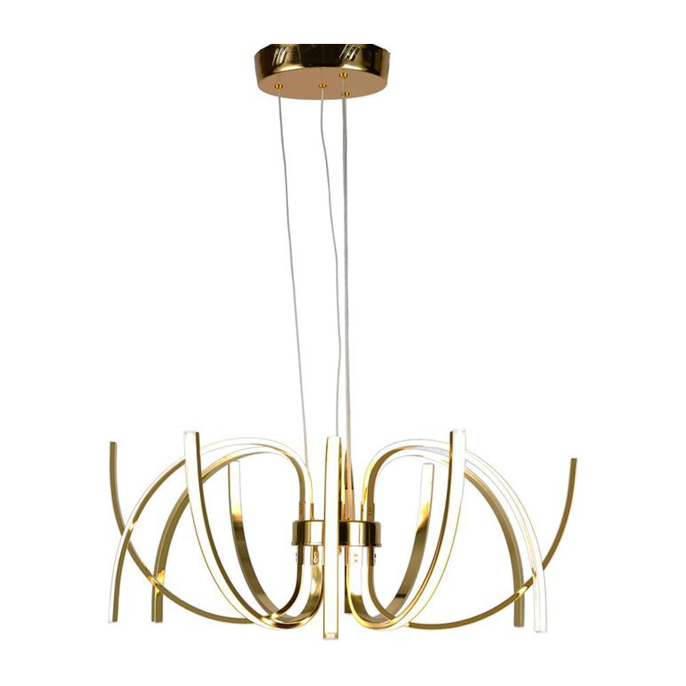 Bethel International LED Chandelier Gold Aluminum - Walmart.com