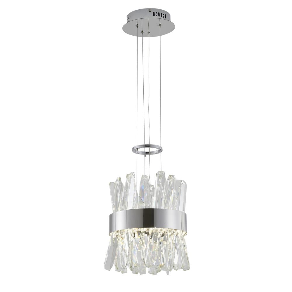 Bethel International LED Pendant Chrome Stainless Steel & Crystal ...