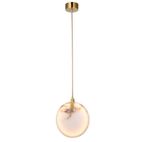 Bethel International LED Single Pendant Lighting Gold Stainless Steel ...
