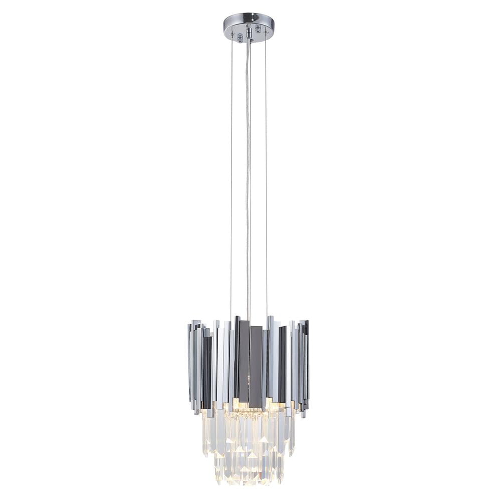 Bethel International Single Pendant Lighting Chrome Stainless Steel ...