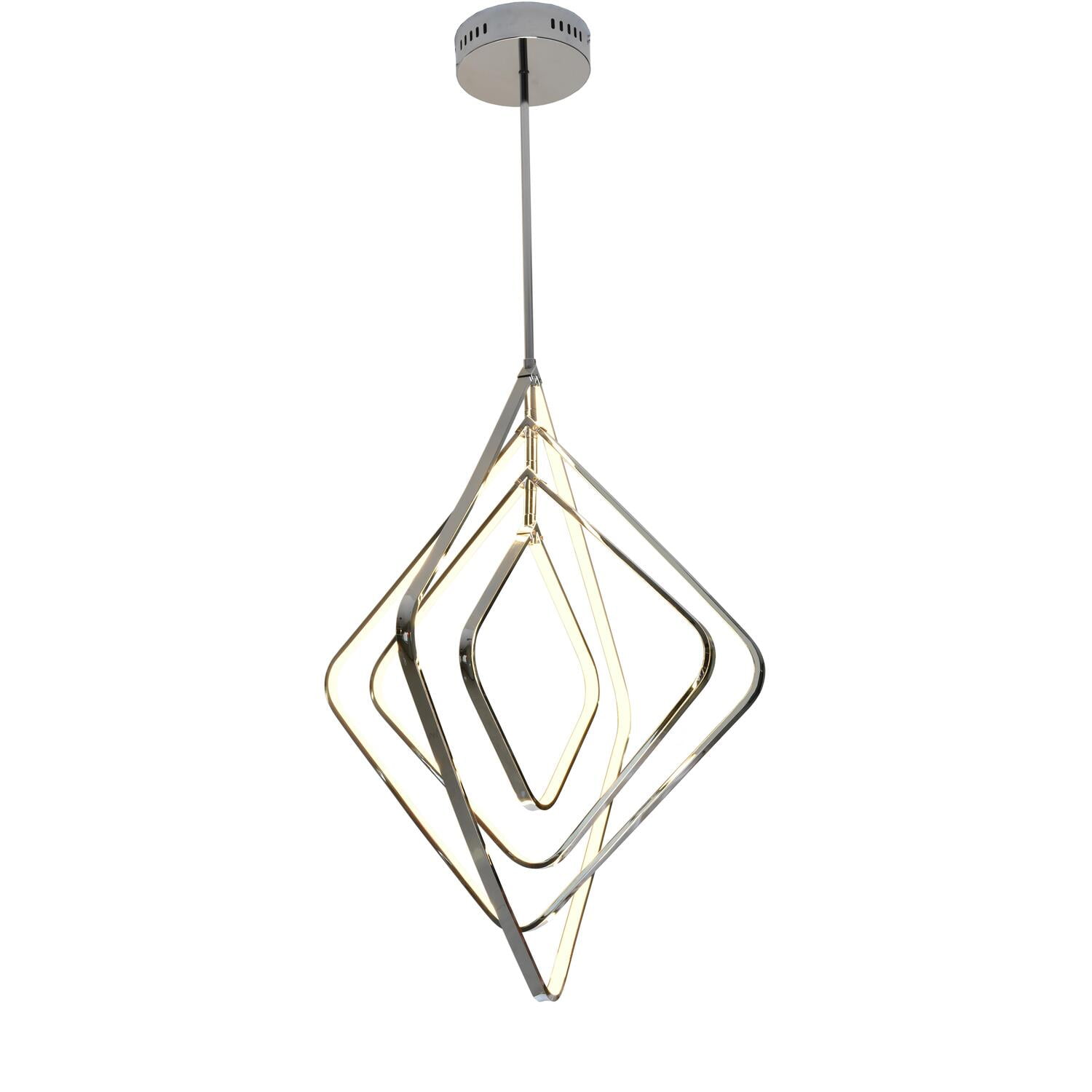 Bethel a Diamond Orb LED Light Fixture with a Chrome Frame And An ...