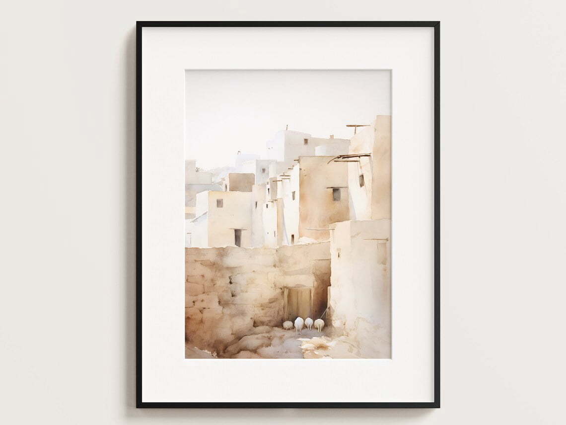 Bethlehem Nativity Art Jerusalem Sacred Landscape Poster Unframed Paper ...