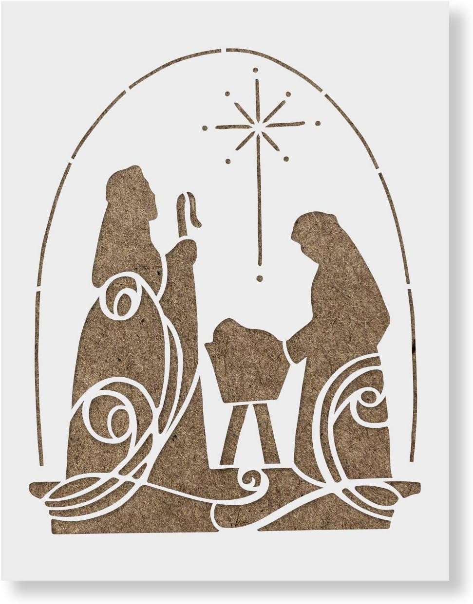 Bethlehem Nativity Stencil - Christmas Porch Sign, Christmas Stencil ...