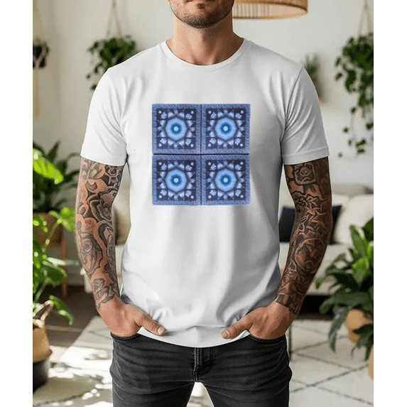 Bethlehem Star Quilt Pattern Holy Faith Holiday Design Unisex T-Shirt ...