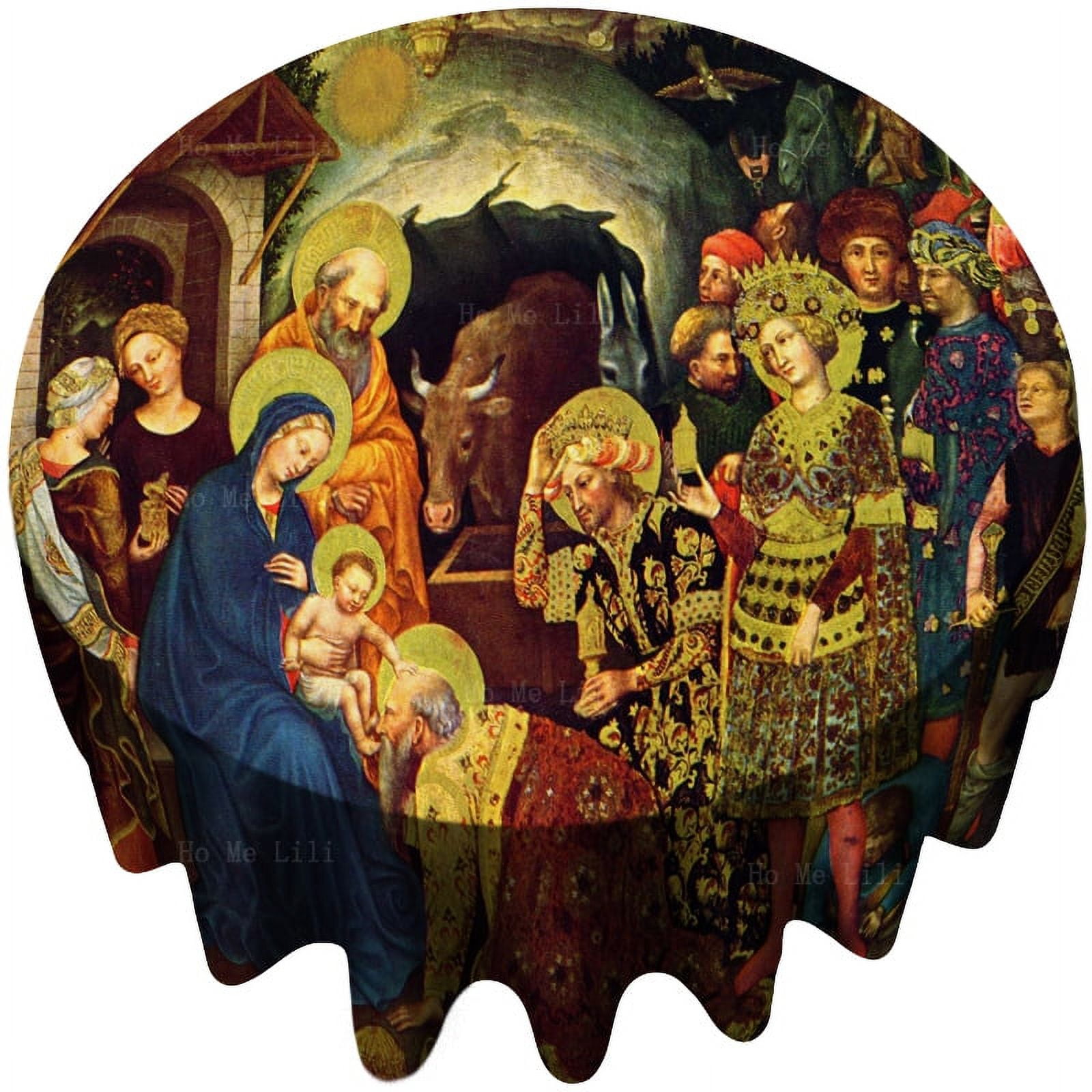 Bethlehem Star Worship Of Wise Men The Virgin And Child On Thr With ...