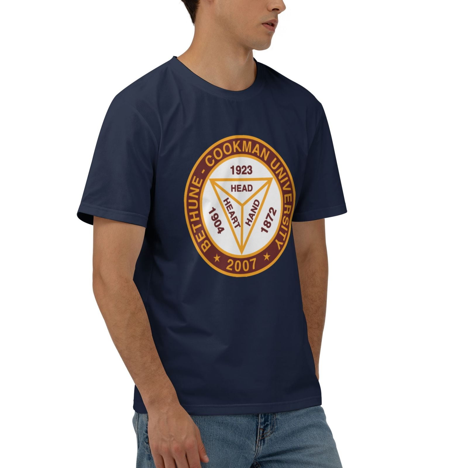 Bethune-Cookman University Men'S 170g Combed Cotton Short Sleeve T ...