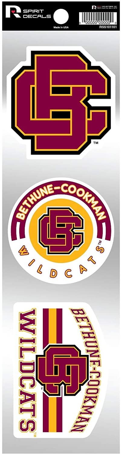 Bethune Cookman Wildcats Triple Retro Throwback Spirit Decals Flat ...