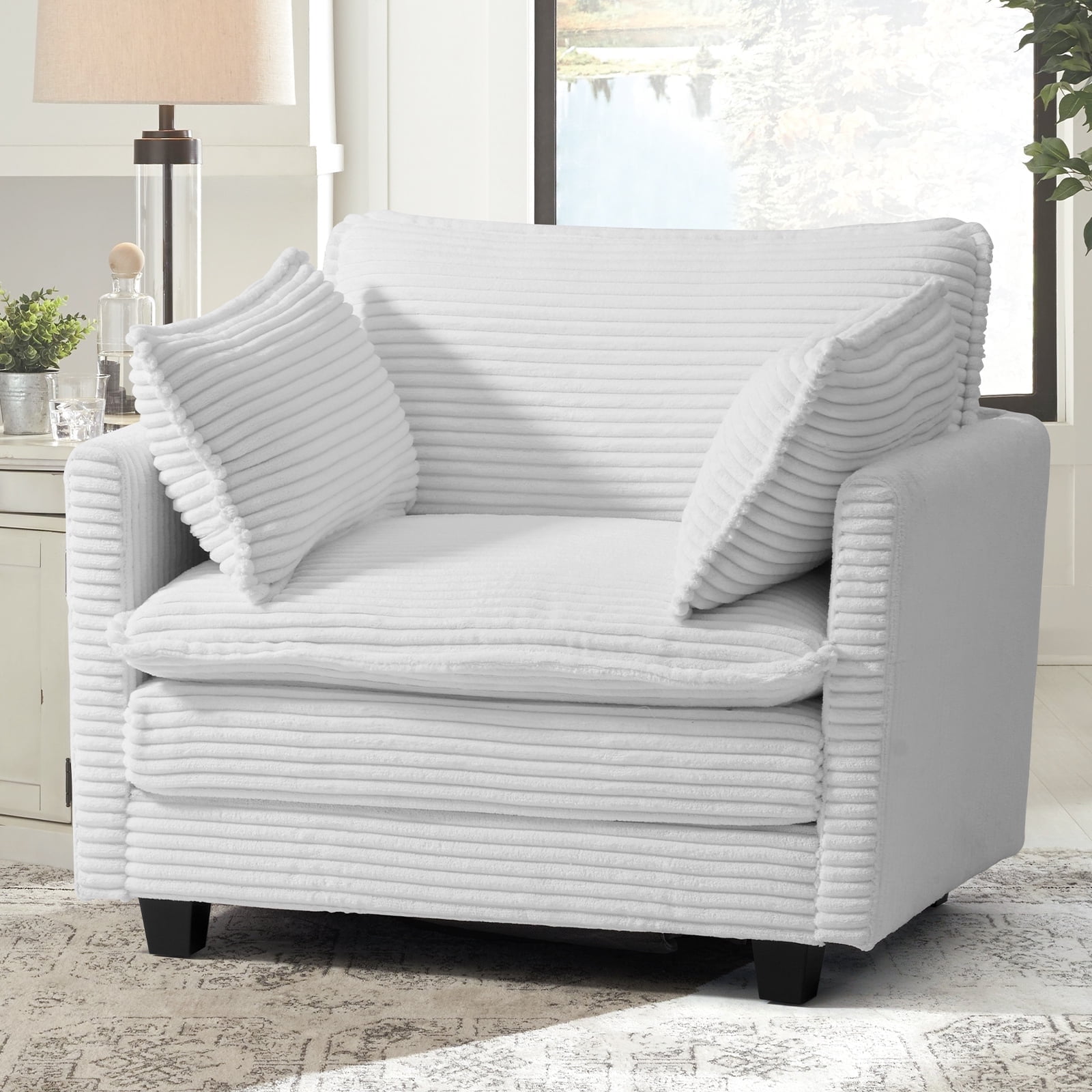 Betisef Comfy Sectional Sofa W/ Deep Seat,Freely Combined Corduroy ...