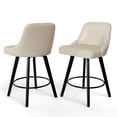 Betisef Swivel Bar Stools Set of 2, Counter Height Bar Stools with Back ...